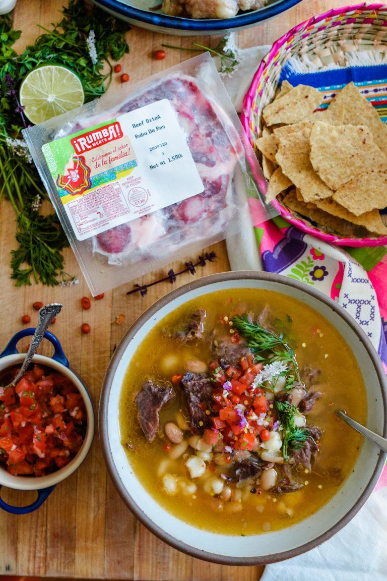Sonoran Oxtail and Beef Soup with Pinto Beans and Hominy - Rumba Meats®